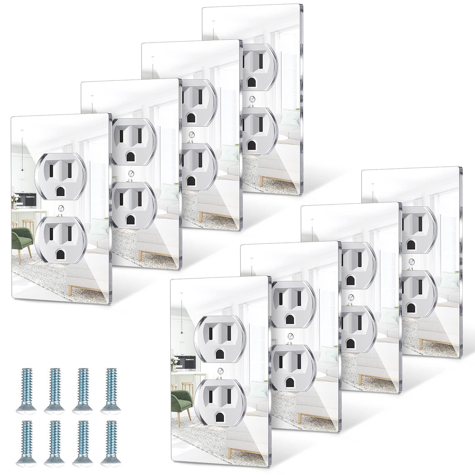 Mirrored Outlet Plates Switch Hits Sky Blue Glass Mirror Outlet Wall