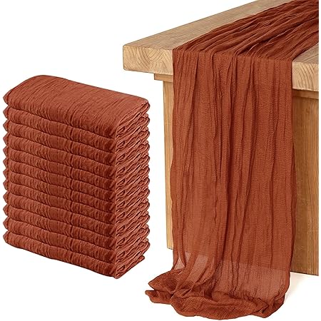 Amazon.com: 21 Pack Terracotta Cheesecloth Table Runner 10FT Gauze ...