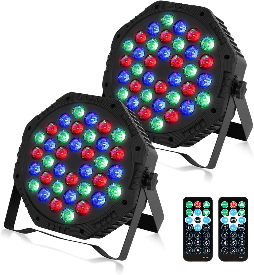TRIXTER Luces De Escenario, RGB 36x1W Par LED Activadas Por Sonido ...