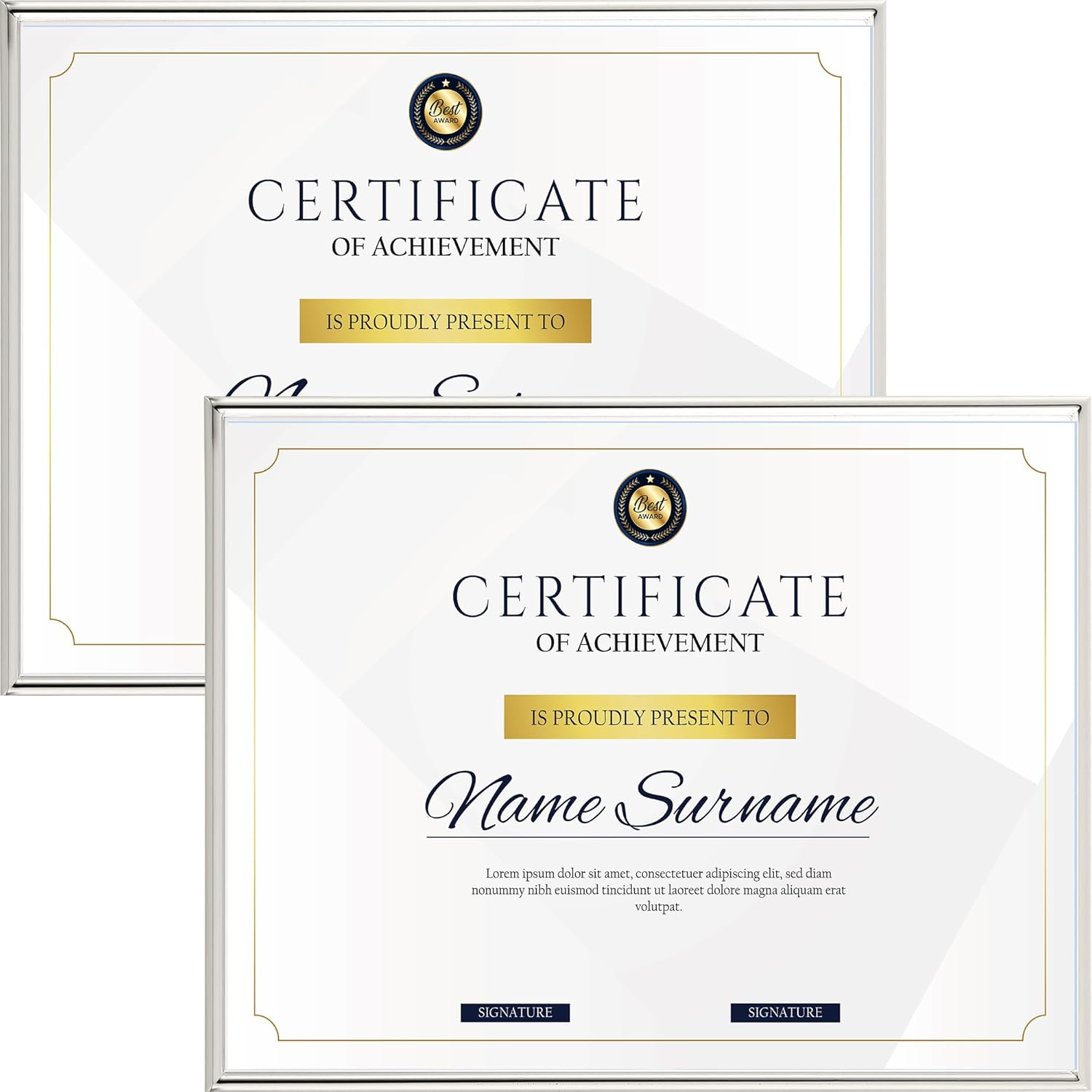 Amazon.com - YiPinYin 8.5x11'' Silver Metal Certificate Picture Frame ...