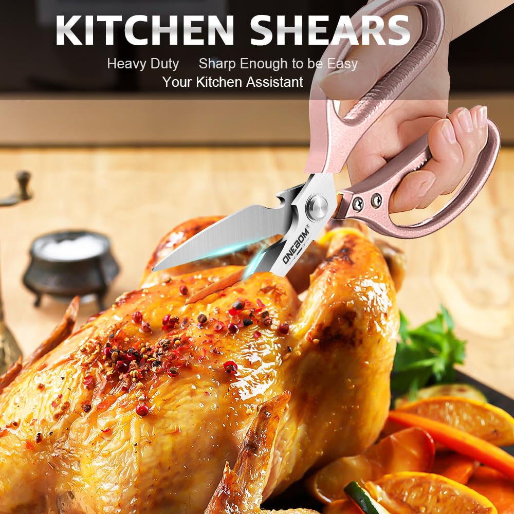 Snapklik.com : 2 Pack ONEBOM Kitchen Shears,Kitchen Scissors Heavy Duty ...