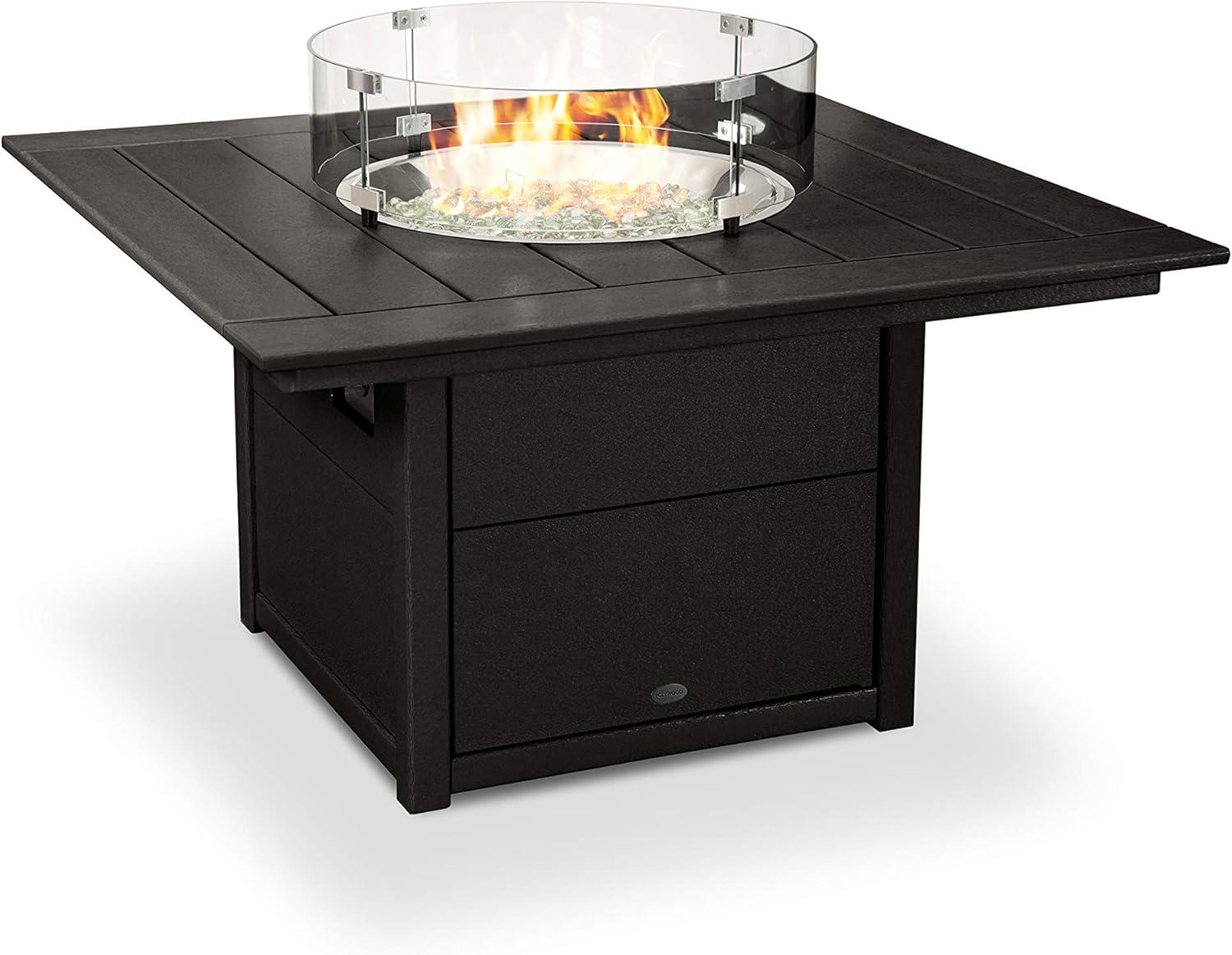 Amazon.com: POLYWOOD® Square 42" Fire Pit Table (Black) : Patio, Lawn ...