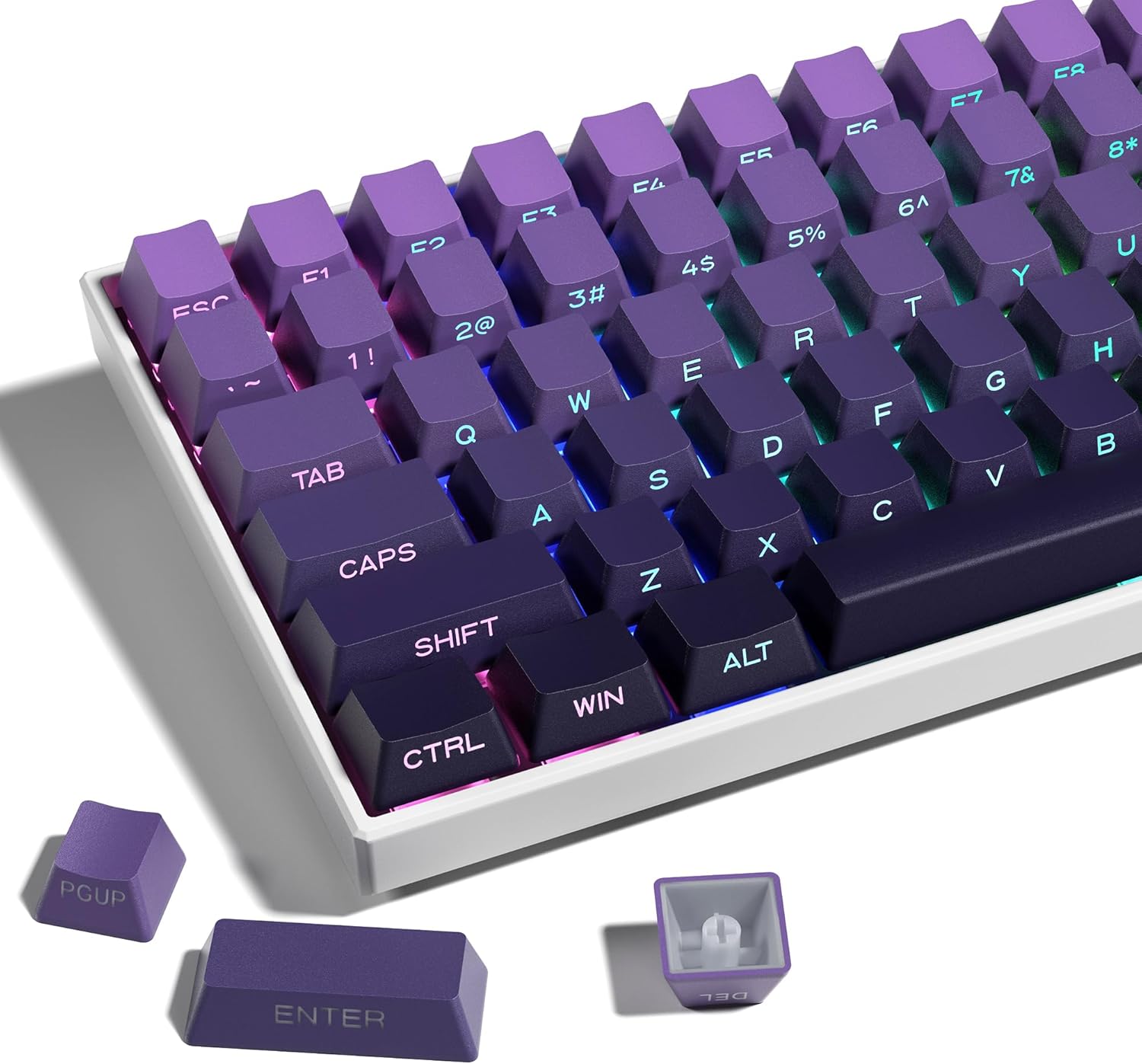 Amazon.com: XVX Side Print Keycaps, Shine Through Double Shot PBT ...