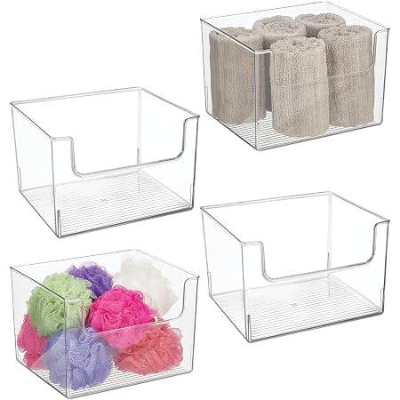 mDesign Bathroom Storage Box — Plastic Storage Box for The Bathroom ...