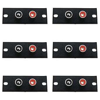 Amazon.com: LUORNG 6pcs 2 Way RCA Terminal Wall Panel Plate Input Phono ...