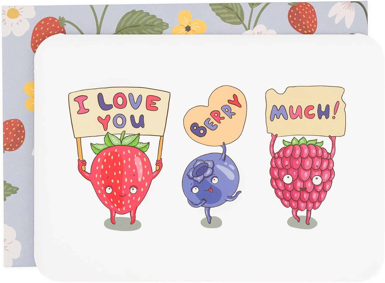 Amazon.com: I Love You Berry Much Card with Envelope - Funny & Cute ...