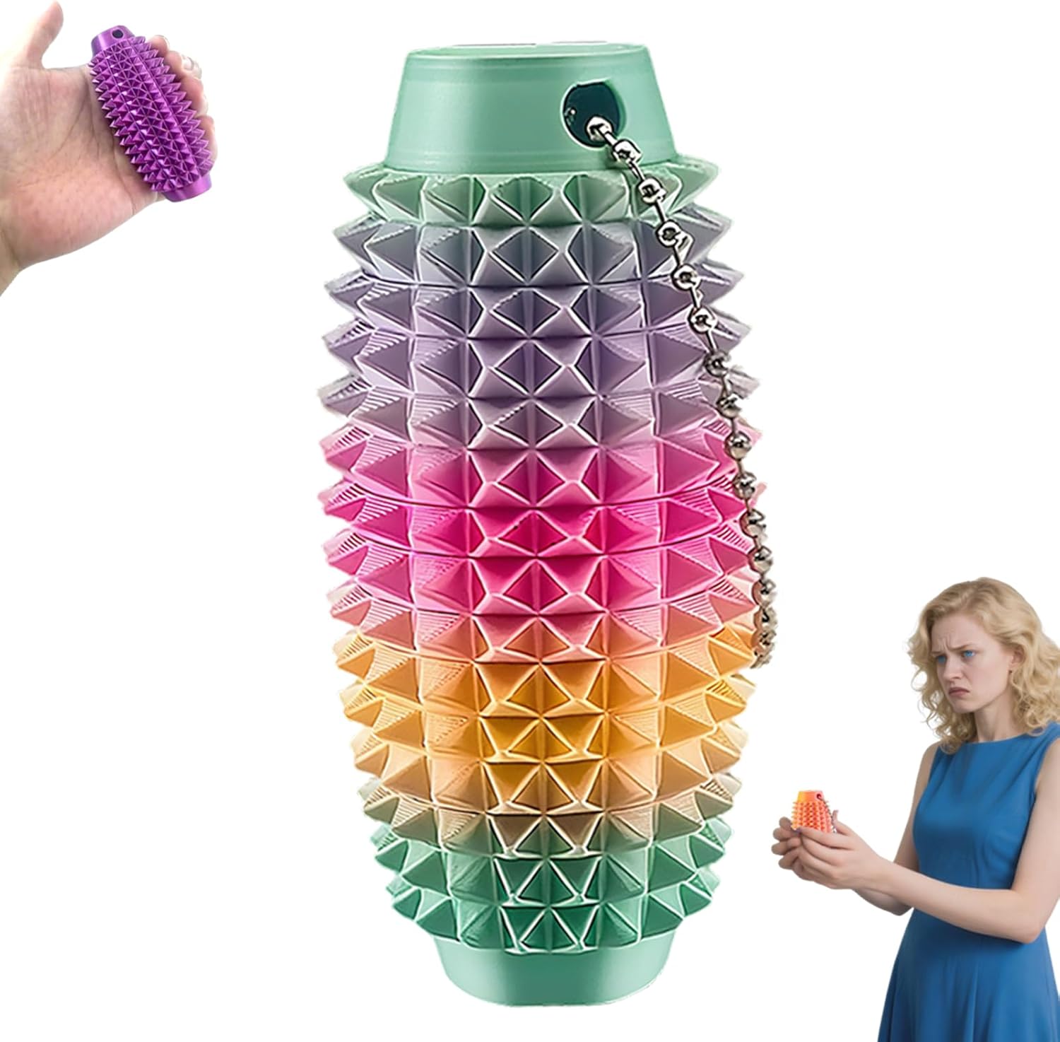 Spiky Grippie Stim Keychain,Pain Stimming Fidgets Toy,Fidget Pain ...