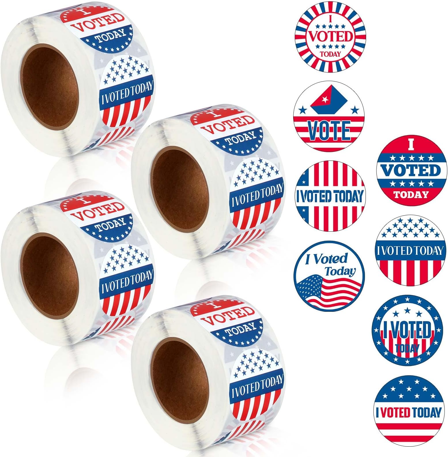 Amazon.com: Tenceur 2000 Pcs I Voted Today Stickers Round Self Adhesive ...