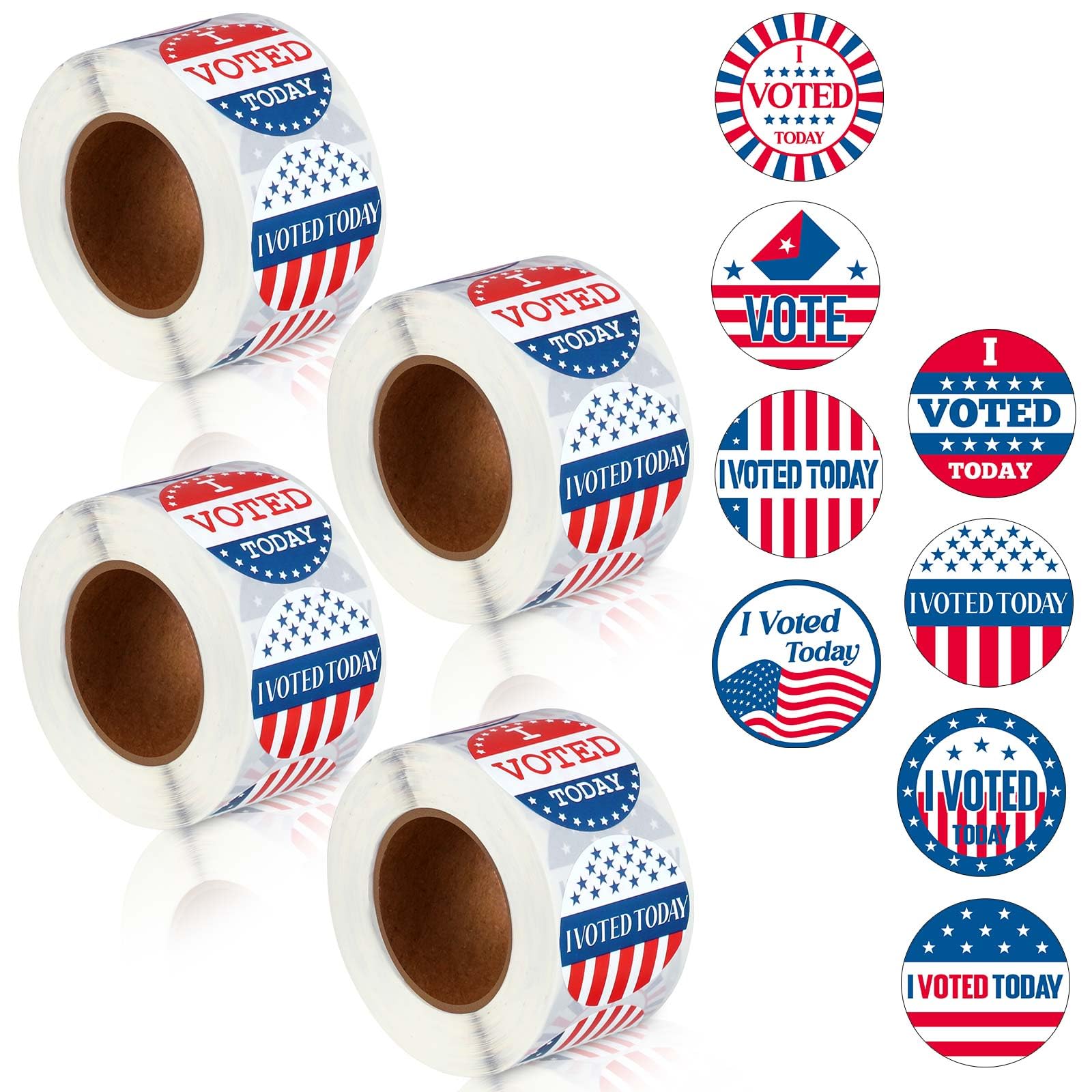Amazon.com: Tenceur 2000 Pcs I Voted Today Stickers Round Self Adhesive ...