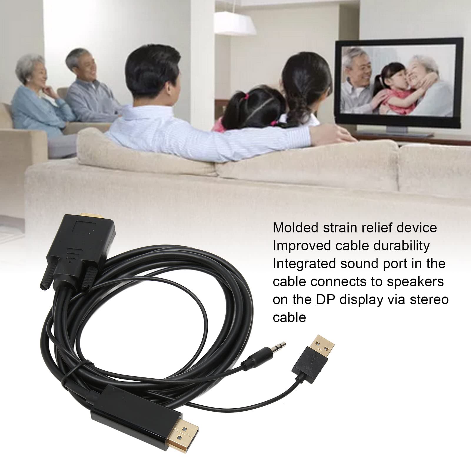 Vga To Displayport Adapter VGA To DisplayPort Cable With Built-in IC ...