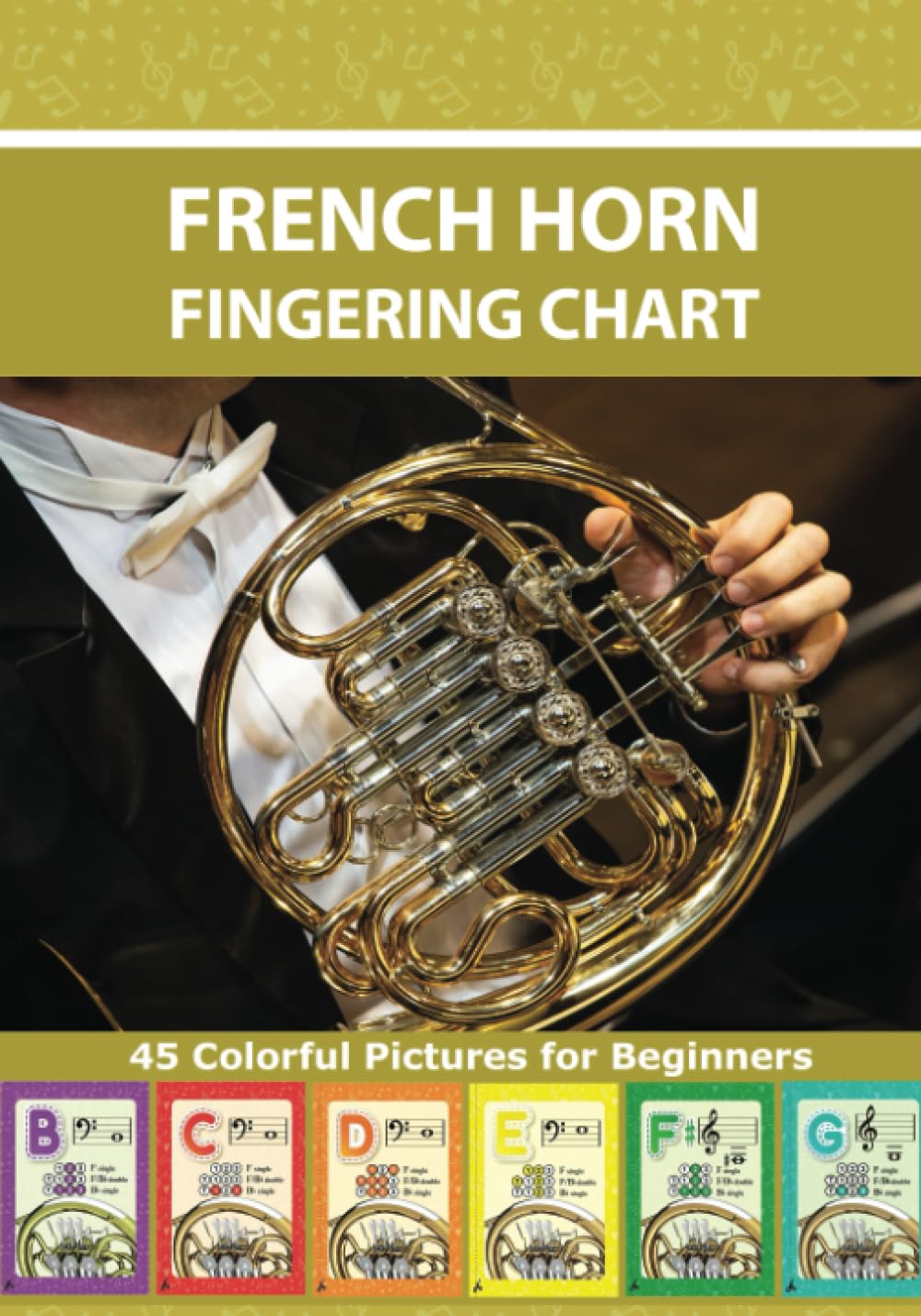 French Horn Fingering Chart: 45 Colorful Pictures for Beginners: Winter ...