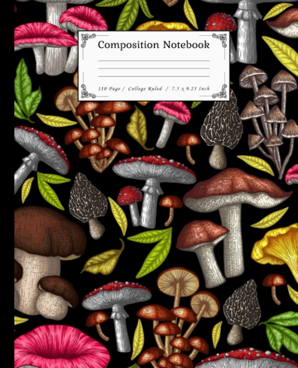Composition Notebook: Mushroom Journal Notebook unruled, unlined blank ...