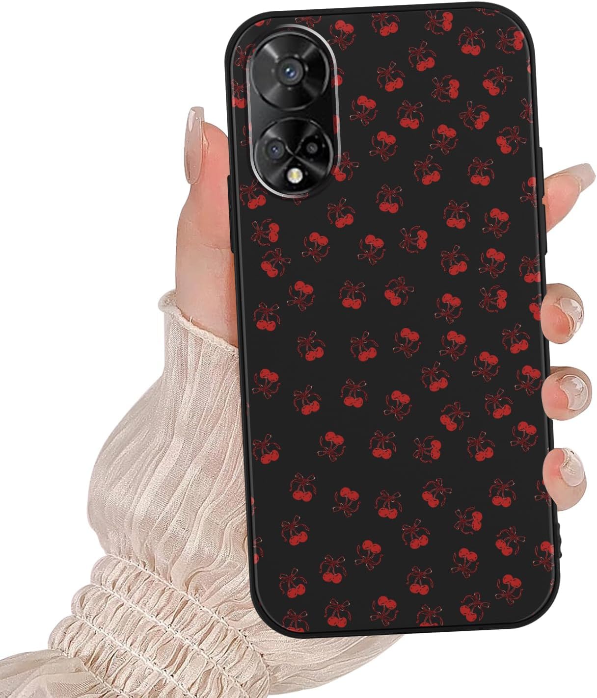 Amazon.com: Zrutru Cute Cherry Bow Phone Case for TCL 50 XE 5G 6.56 ...