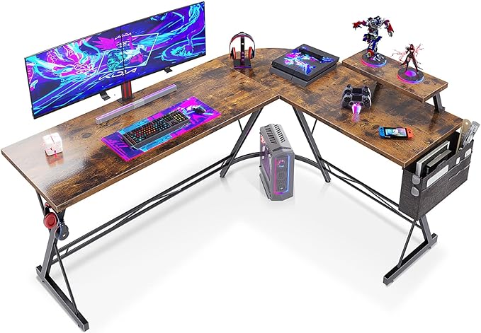 ODK Gaming Tisch, L-förmiger Schreibtisch, Gaming Schreibtisch L Form ...