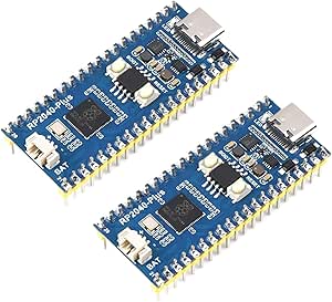 2PCS RP2040-Plus Development Board with Header for Raspberry Pi Pico, Onboard Dual-Core Arm ...