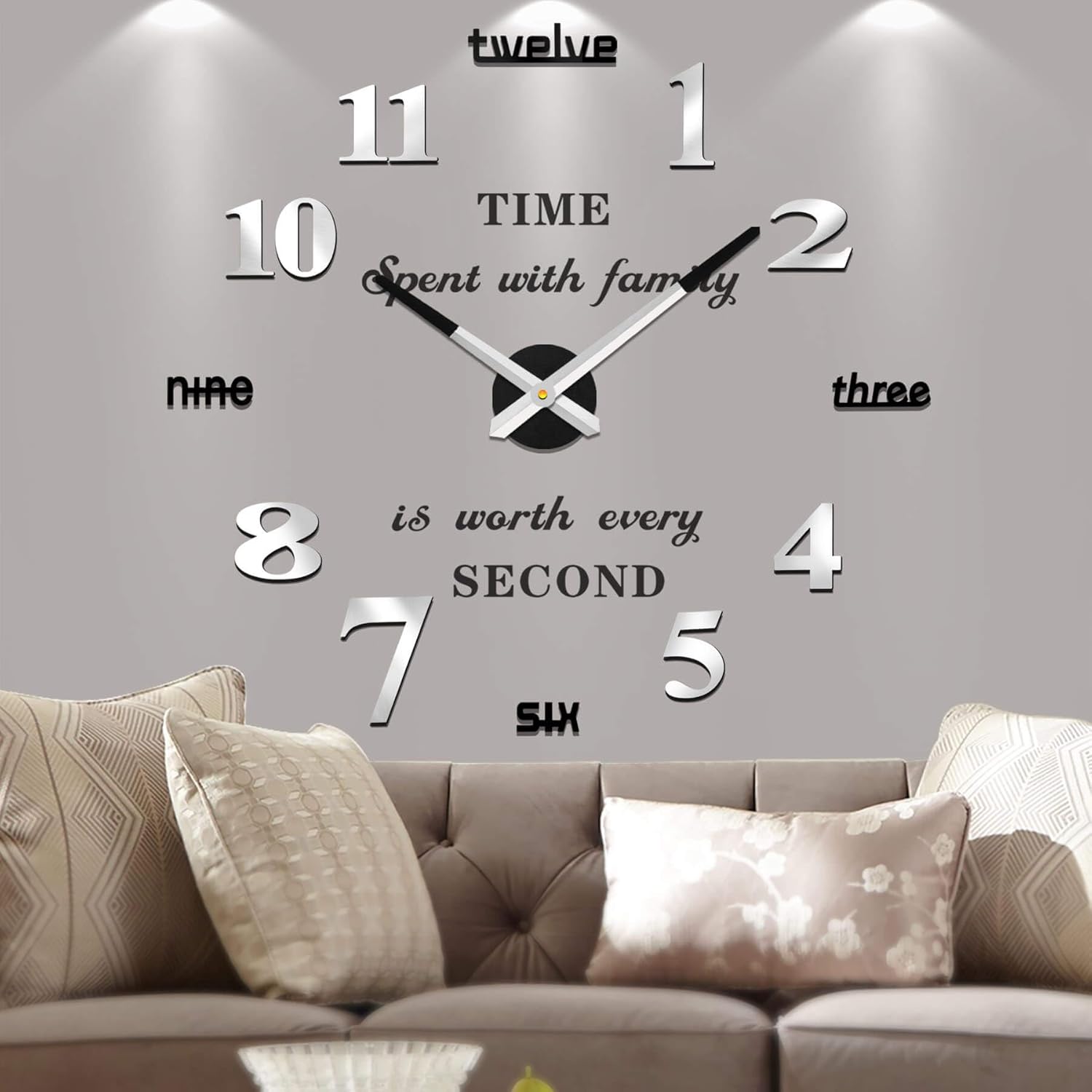 Amazon.com: VANGOLD Design Creative Wall Clock - Elegant Wall Art for ...