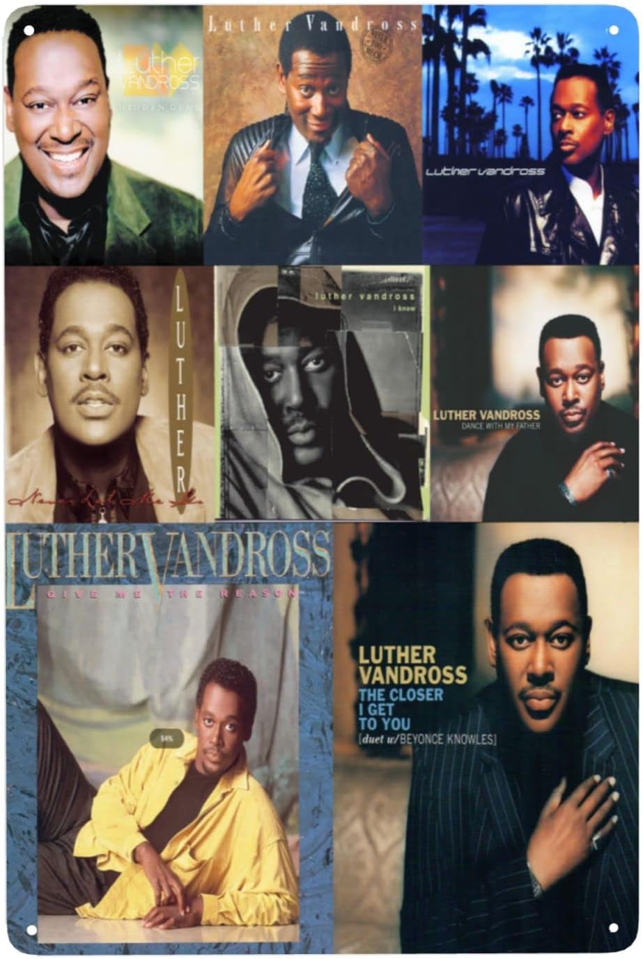 Amazon.com: DOTZRLT Luther Singer Vandross Metal Sign Metal Poster Wall ...