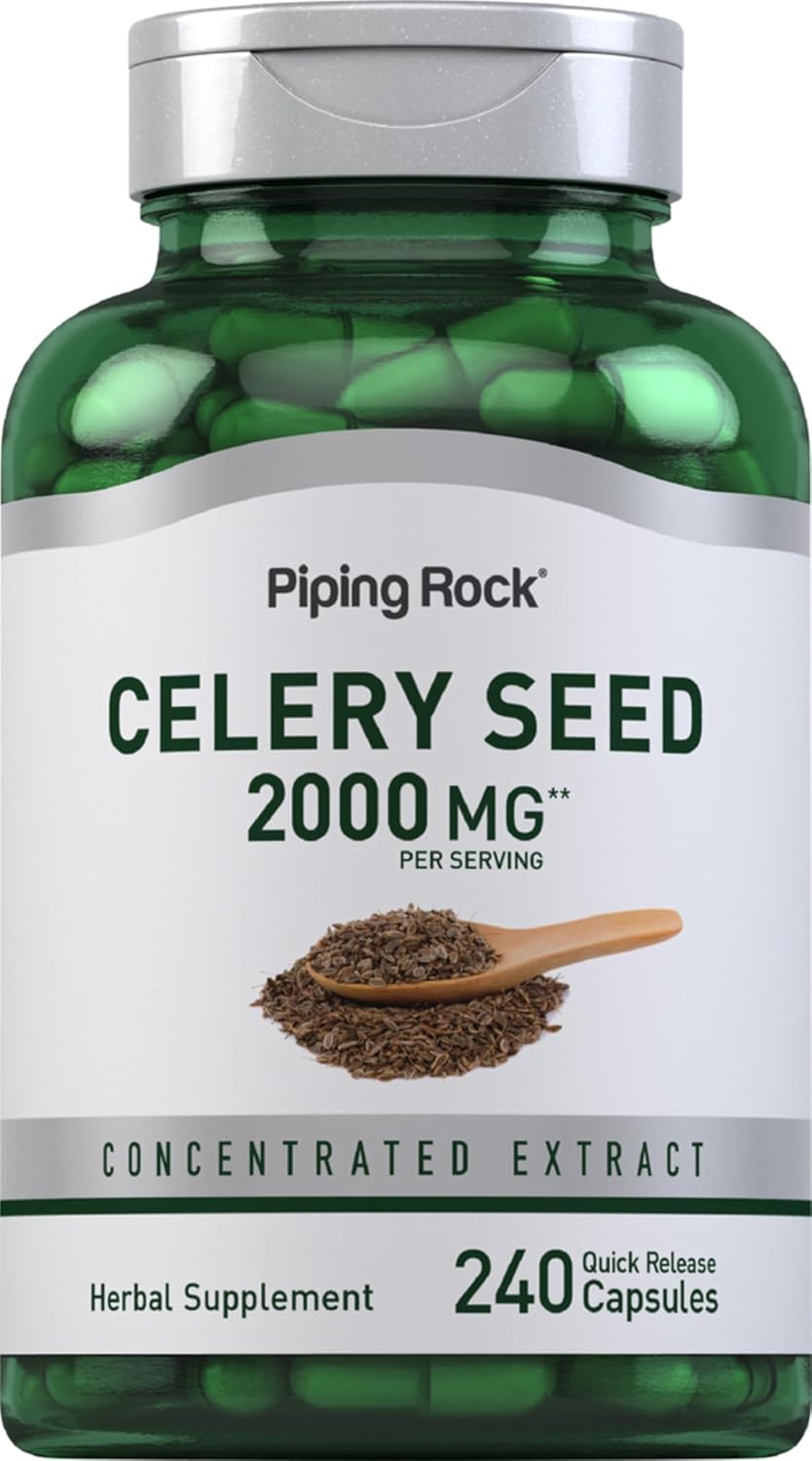 Piping Rock Celery Seed Extract Capsules | 2000mg | 240 Count ...