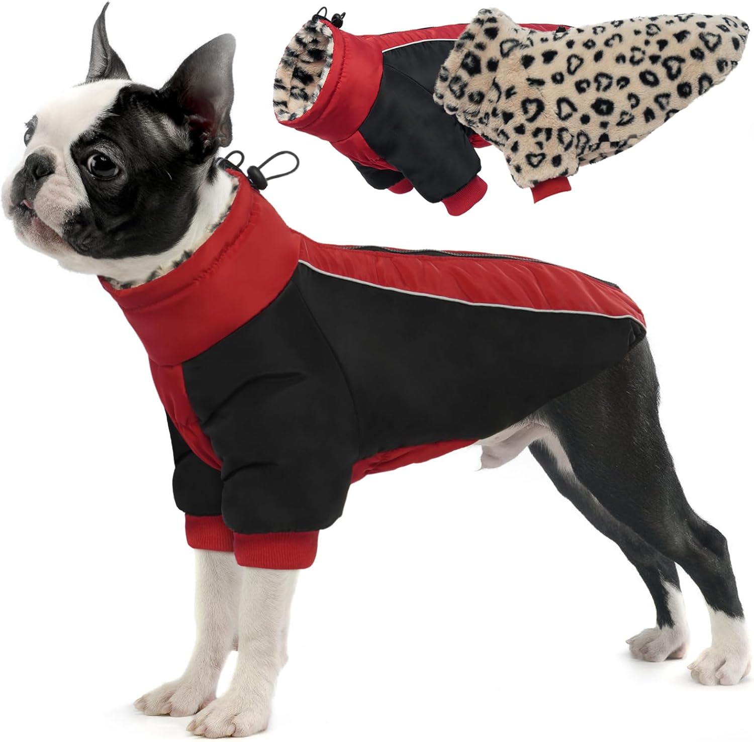 Amazon.com : IDOMIK Warm Dog Winter Coat, Reversible Dog Coat with ...