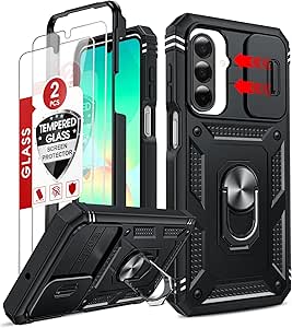 LeYi for Samsung Galaxy A26 5G Case with Camera Cover Slider, 360° Full Body Tough Armour Phone ...