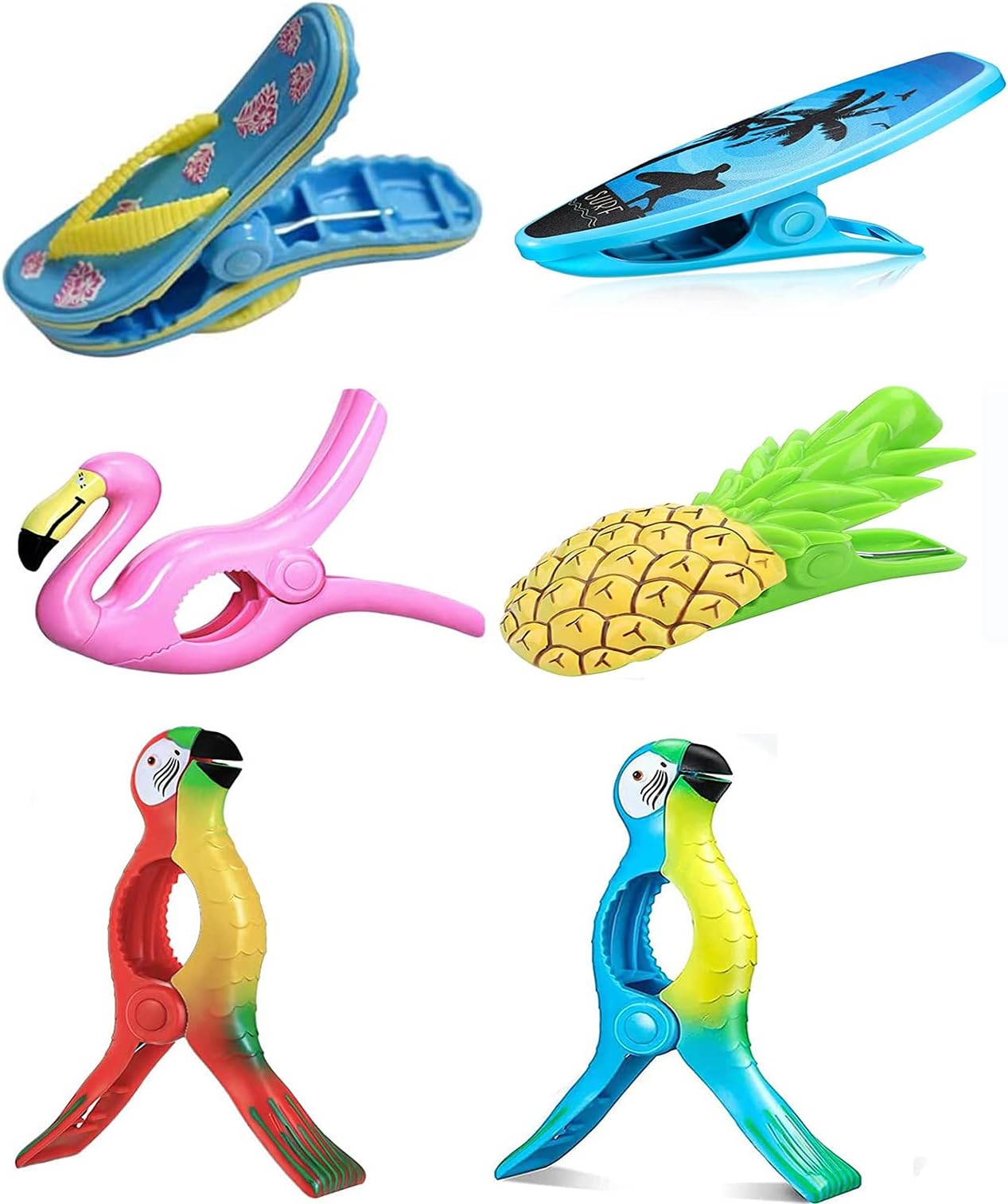 6 Pcs Beach Towel Clips Large Beach Pegs for Towels Laundry Sunbed ...