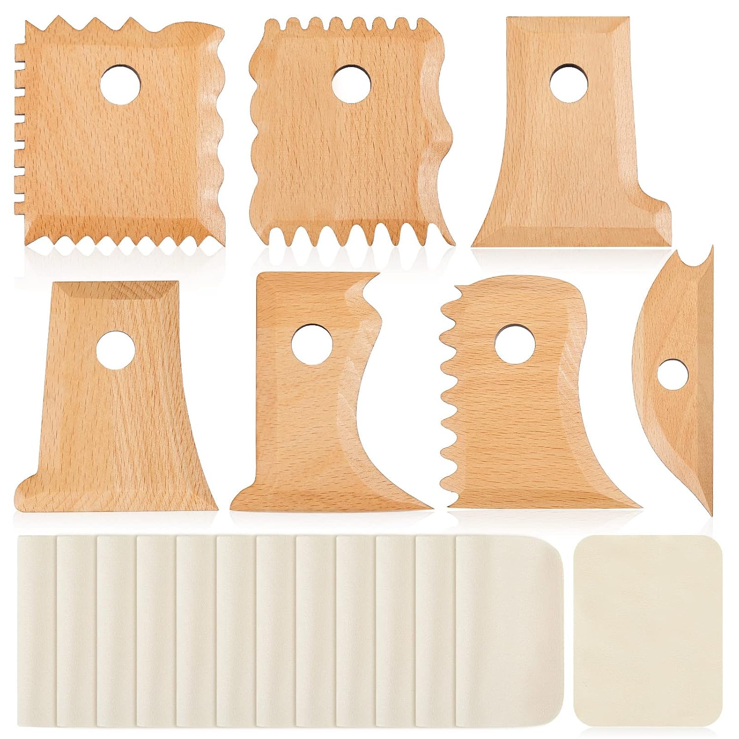 27 Pieces Pottery Trimming Tools 7 Pieces Pottery Foot Shaper Tools 20 ...