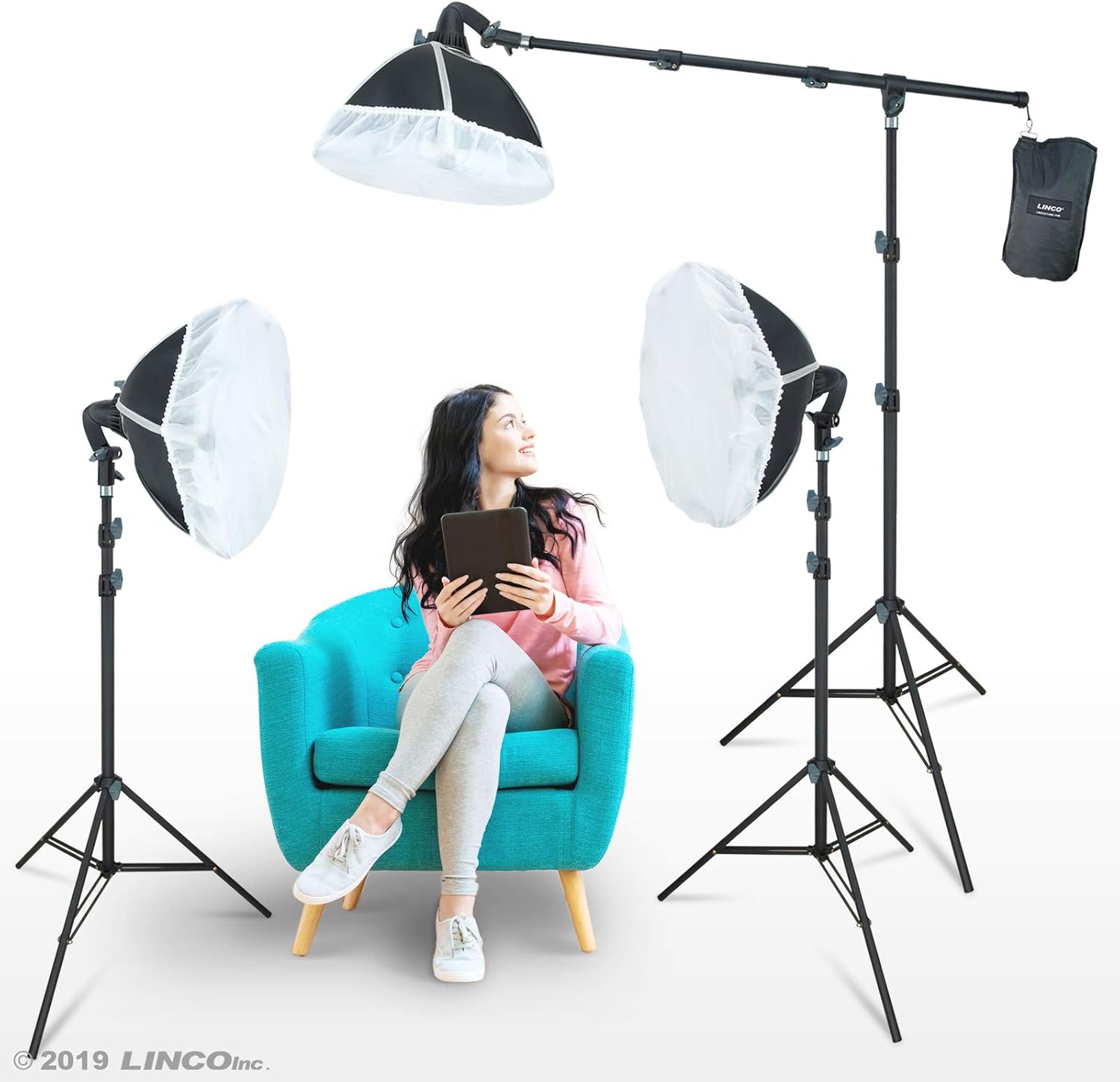 LINCO Lincostore Photography Studio Lighting Kit with Arm and Softbox ...