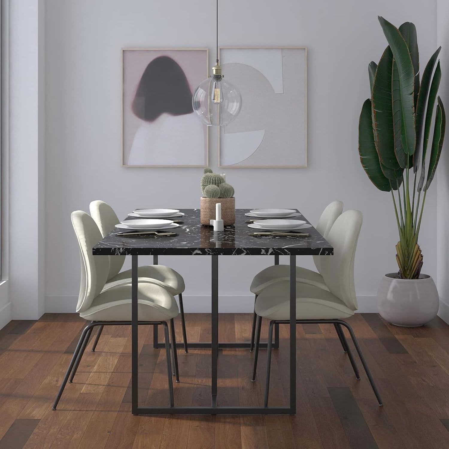 Amazon.com - Edith Dining Table, Leaf Included: No, Warranty Length: 1 ...