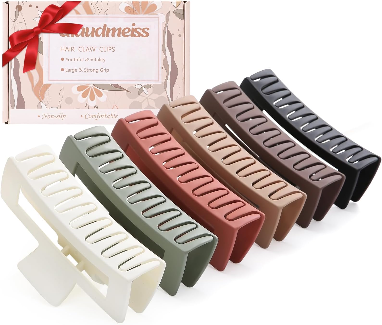 Amazon.com: 6 PCS 5 Inch Extra Large Claw Clips, Big Hair Clips for ...