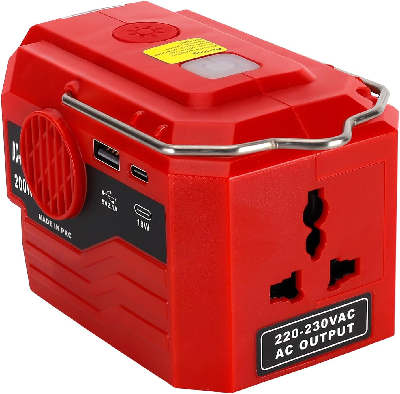 YEX-BUR 200W Power Inverter for Milwaukee m18 18v Battery,DC 18V to AC ...