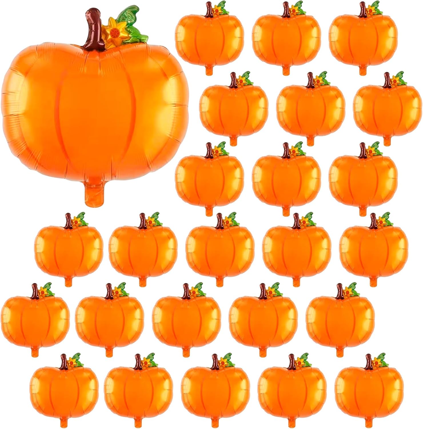 Amazon.com: 24 Pumpkin Balloons - Fall & Thanksgiving Foil Mylar ...