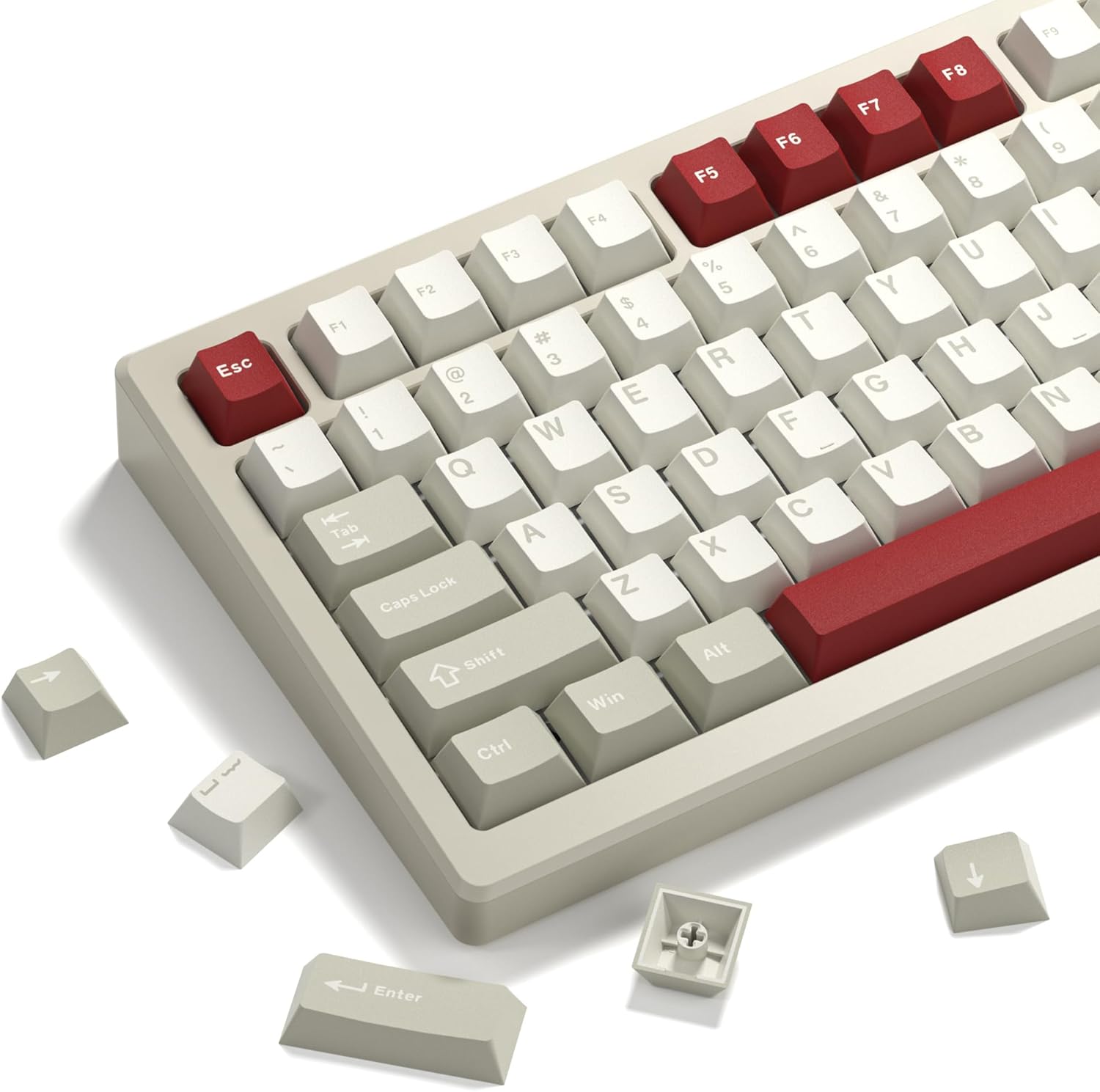 Womier Keycaps, Custom PBT Doubleshot Keycaps 60 65 75 100 Percent ...