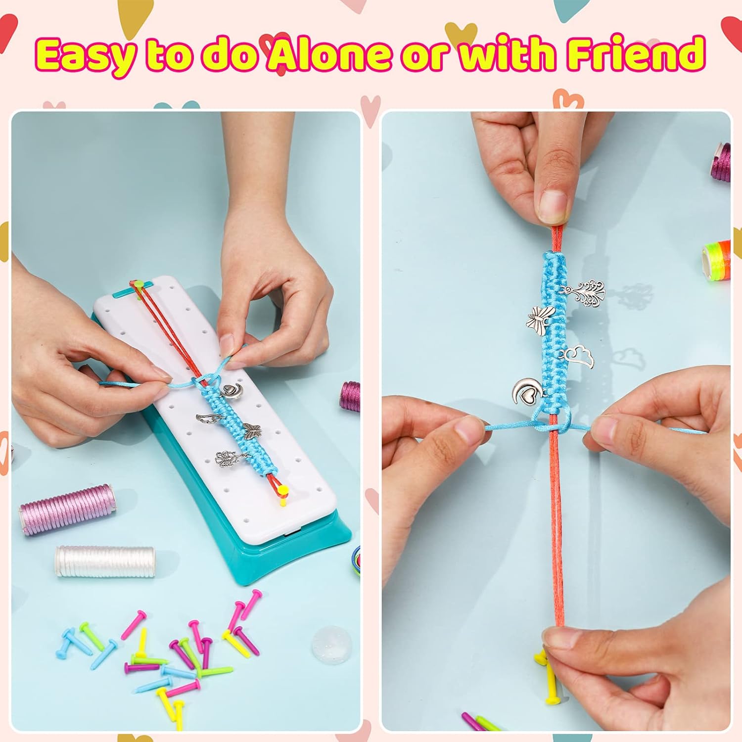 Xinzistar DIY Friendship Bracelet Making Kit Friendship DIY Bracelet ...