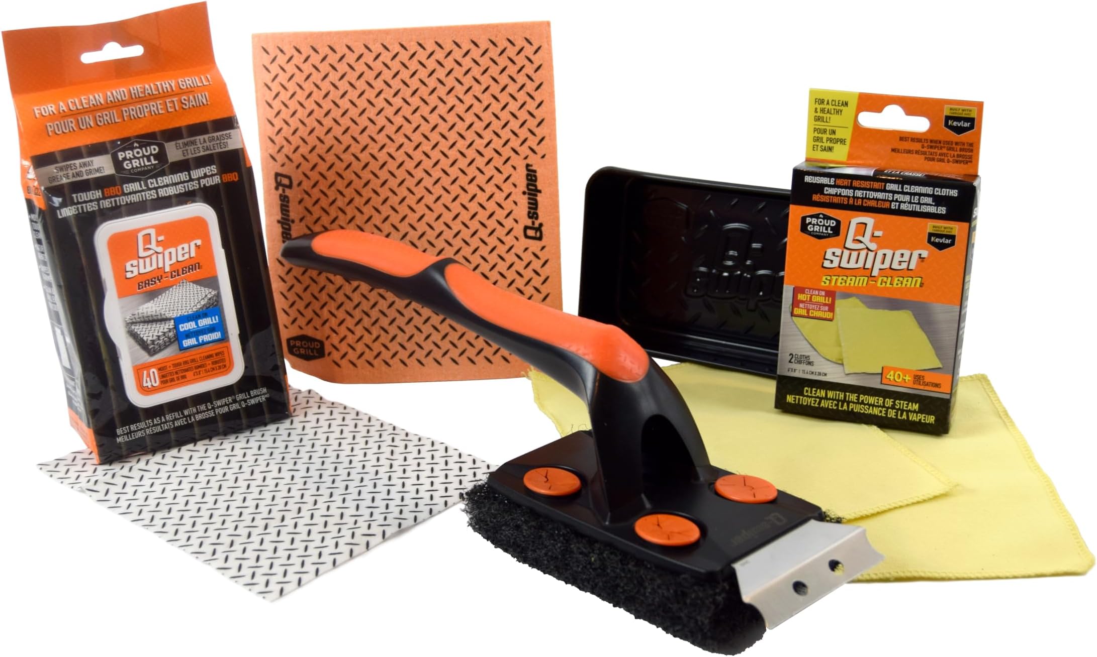 Amazon.com: Q-Swiper XL Steam-Clean BBQ Grill Cleaner Set - 1 Long ...