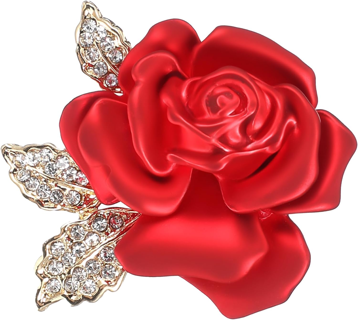 Amazon.com: DOPENSPI Rose Flower Brooch Pin, 3D Rose Pin Elegant ...
