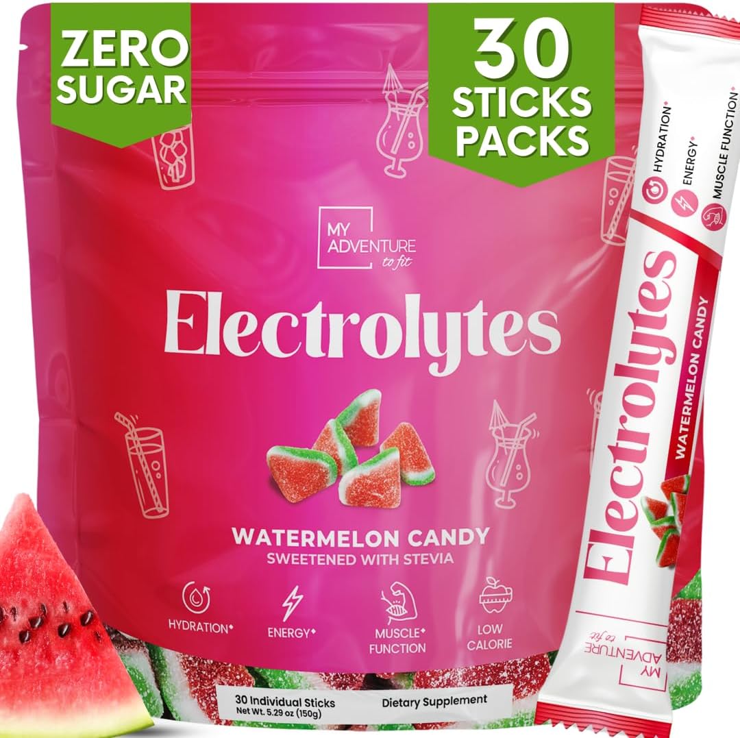 Amazon.com: Zero Sugar Watermelon Candy Electrolytes Powder Packets (30 ...