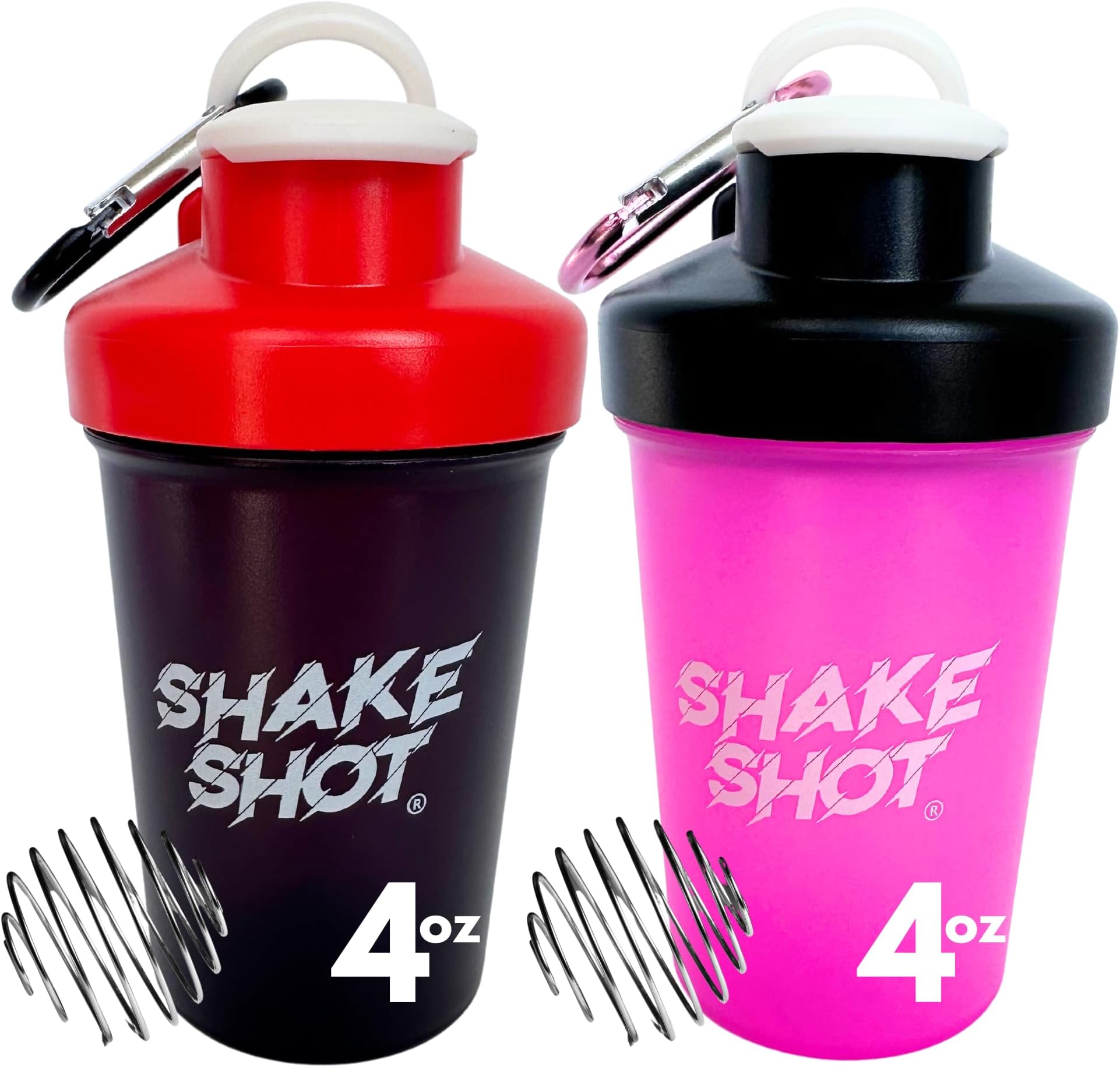 Amazon.com: Shake Shot 2.0 Combo - Black/Red + Pink/Black - 4oz Mini ...