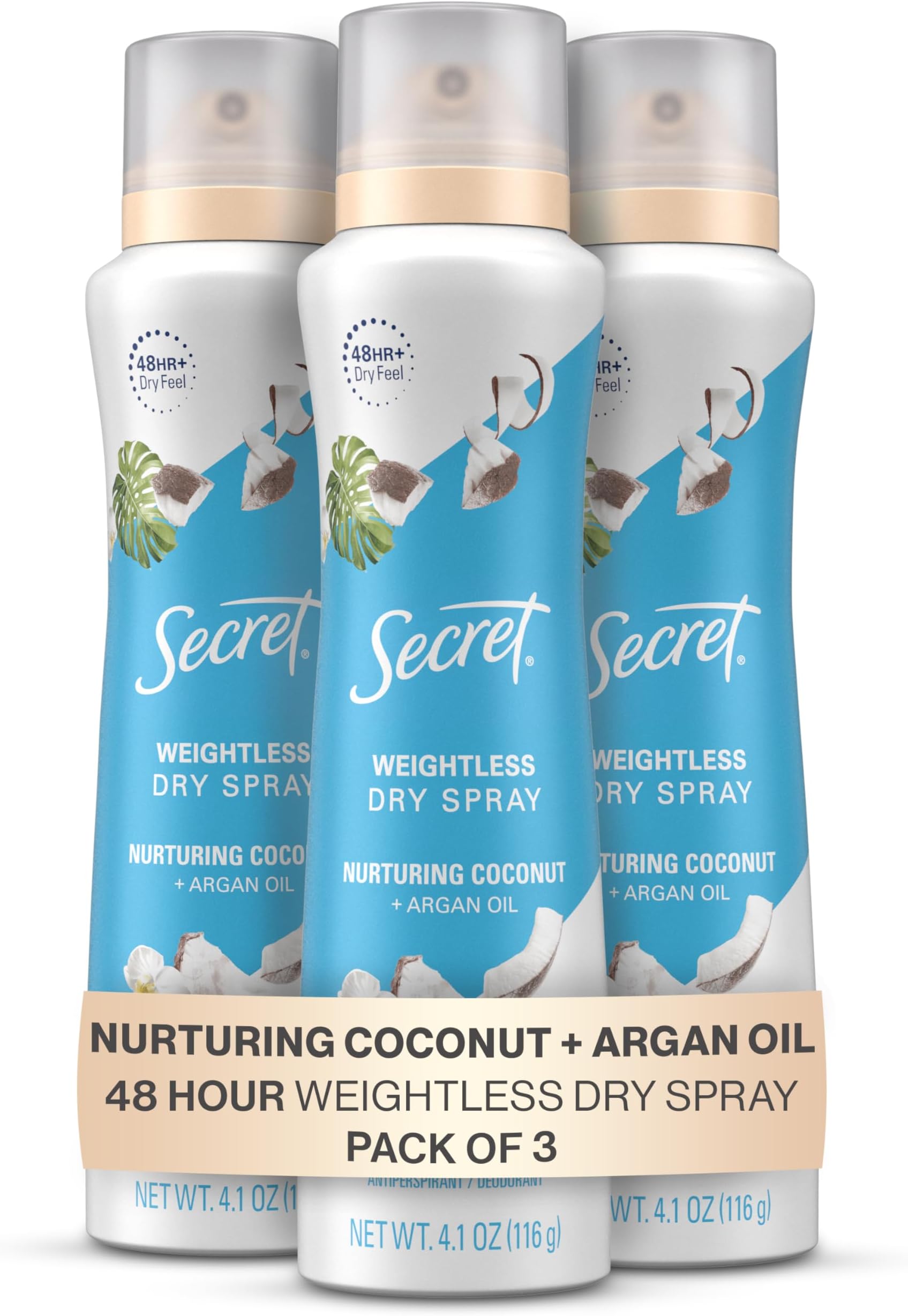 Amazon.com : Secret Dry Spray Antiperspirant Deodorant, Nurturing ...
