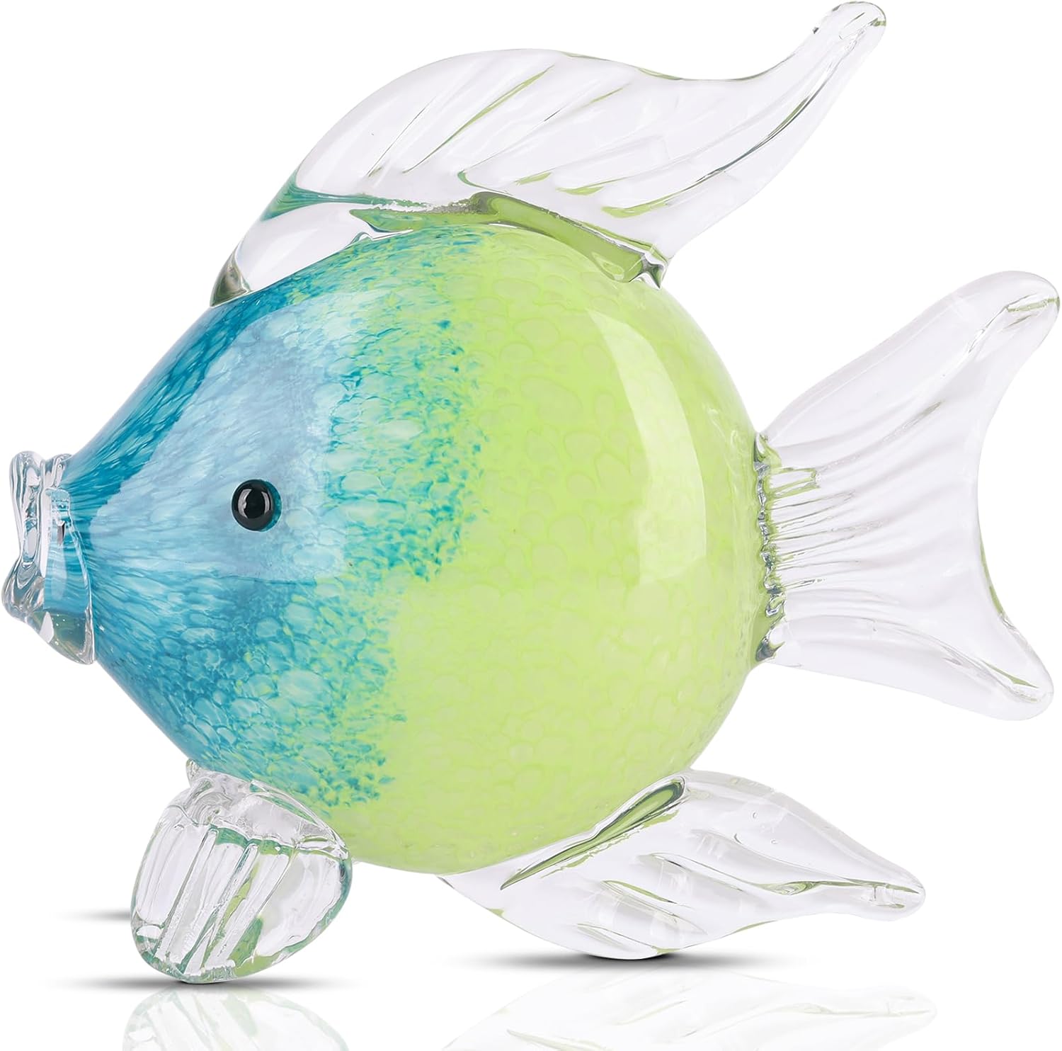 Amazon.com: LCCCK Large Glass Fish Figurines Hand Blown Glass Fish ...