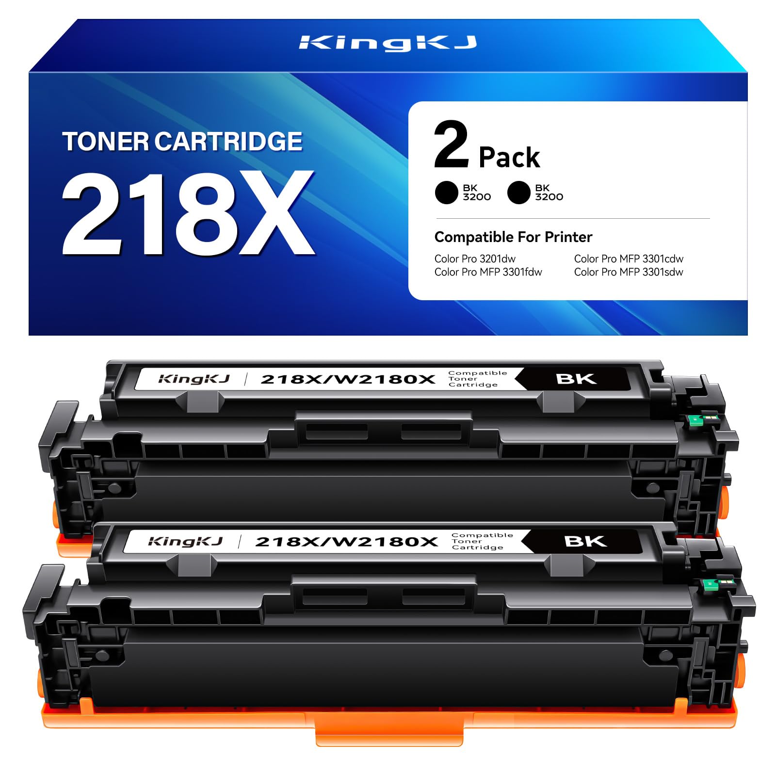 Amazon.com: 218X Black Toner Cartridge 2 Pack Compatible for HP 218X ...