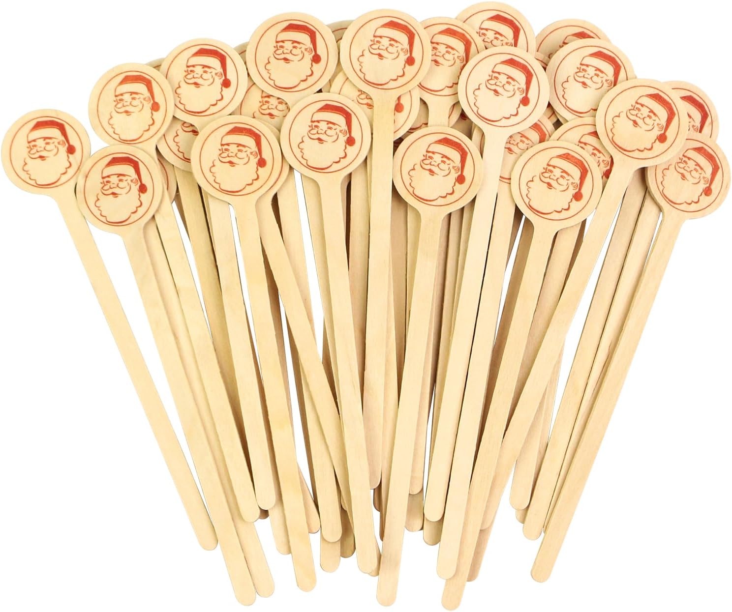 Amazon.com: 100Pcs Christmas Coffee Stir Sticks 6inch Wooden Stirrers ...