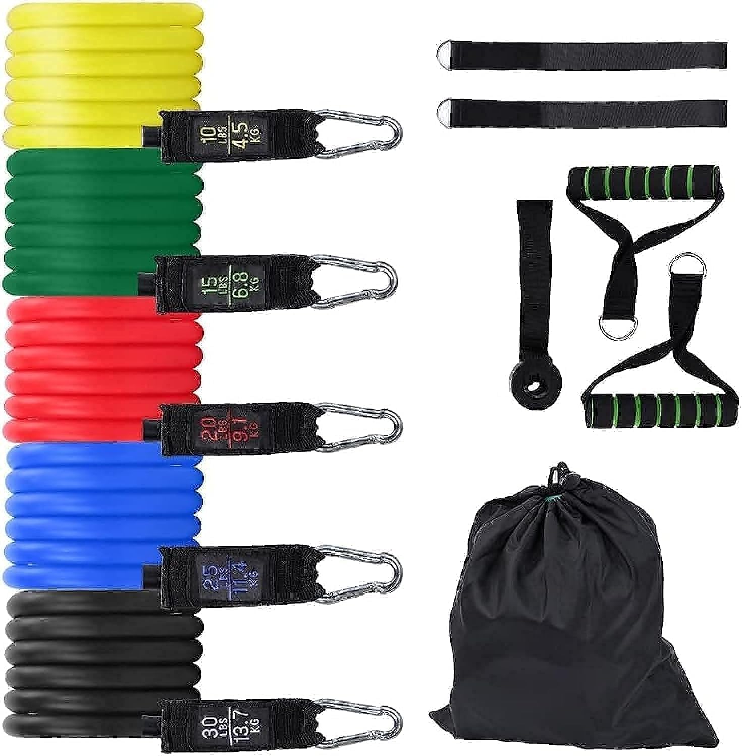 OUWAVE Resistance Bands Set - Exercise Fitness Band Kit Stackable Up to ...