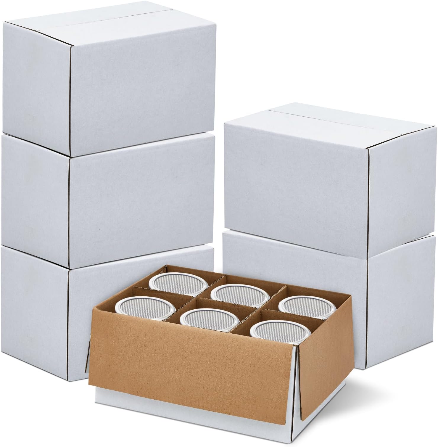 Amazon.com: Jetec 6 Pcs Canning Jar Storage Boxes Cardboard Mason Jar ...