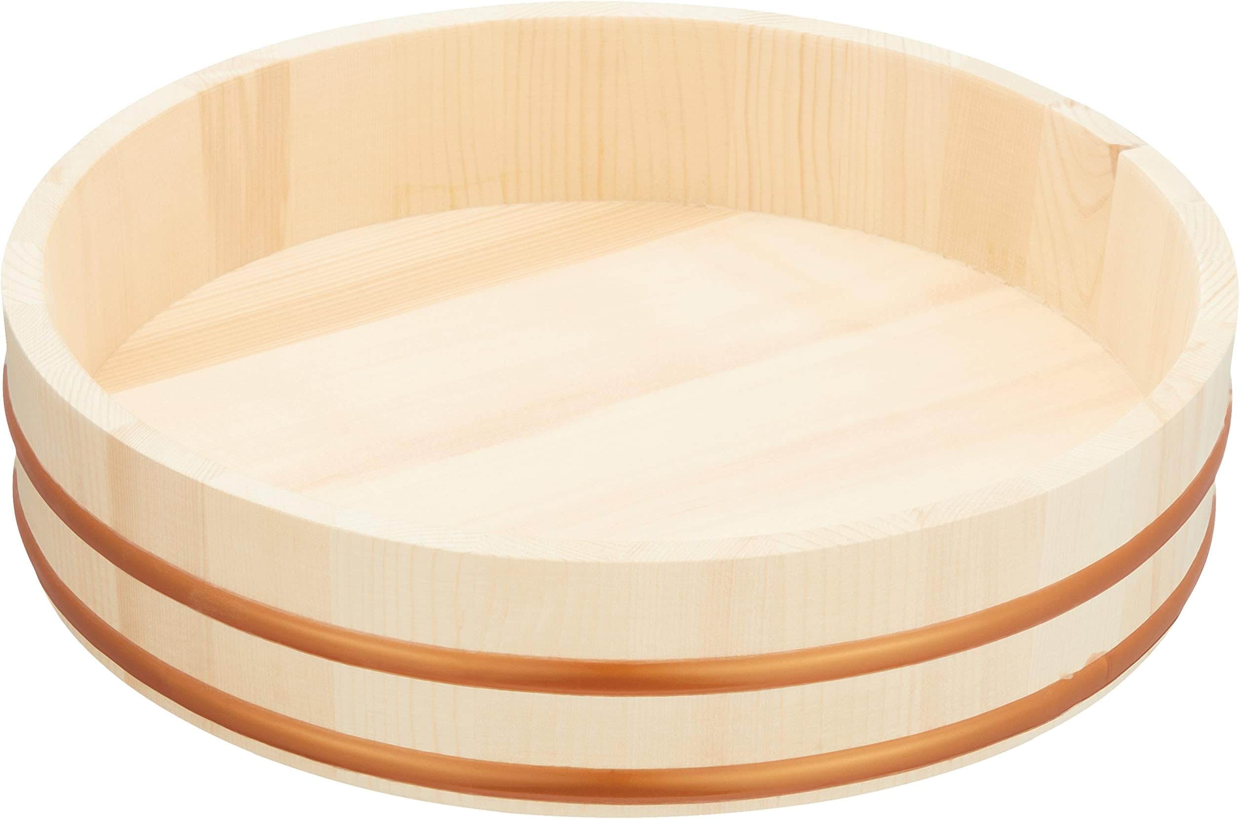 Amazon.com | Kichgather 14.2 Inch Wooden Sushi Rice Bowl Hangiri Sushi ...