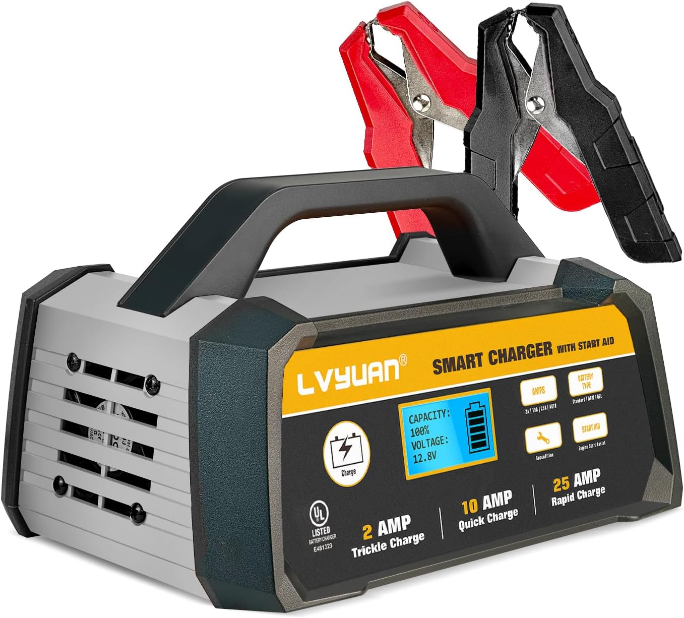 Amazon.com: BatteryMinder BC2AY Insulated Battery Charger Clips with Y ...