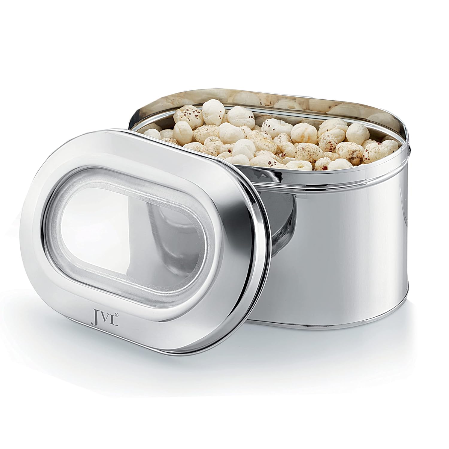 Buy JVL Stainless Steel Kitchen Food Storage Capsule Shape Tab Tin With ...