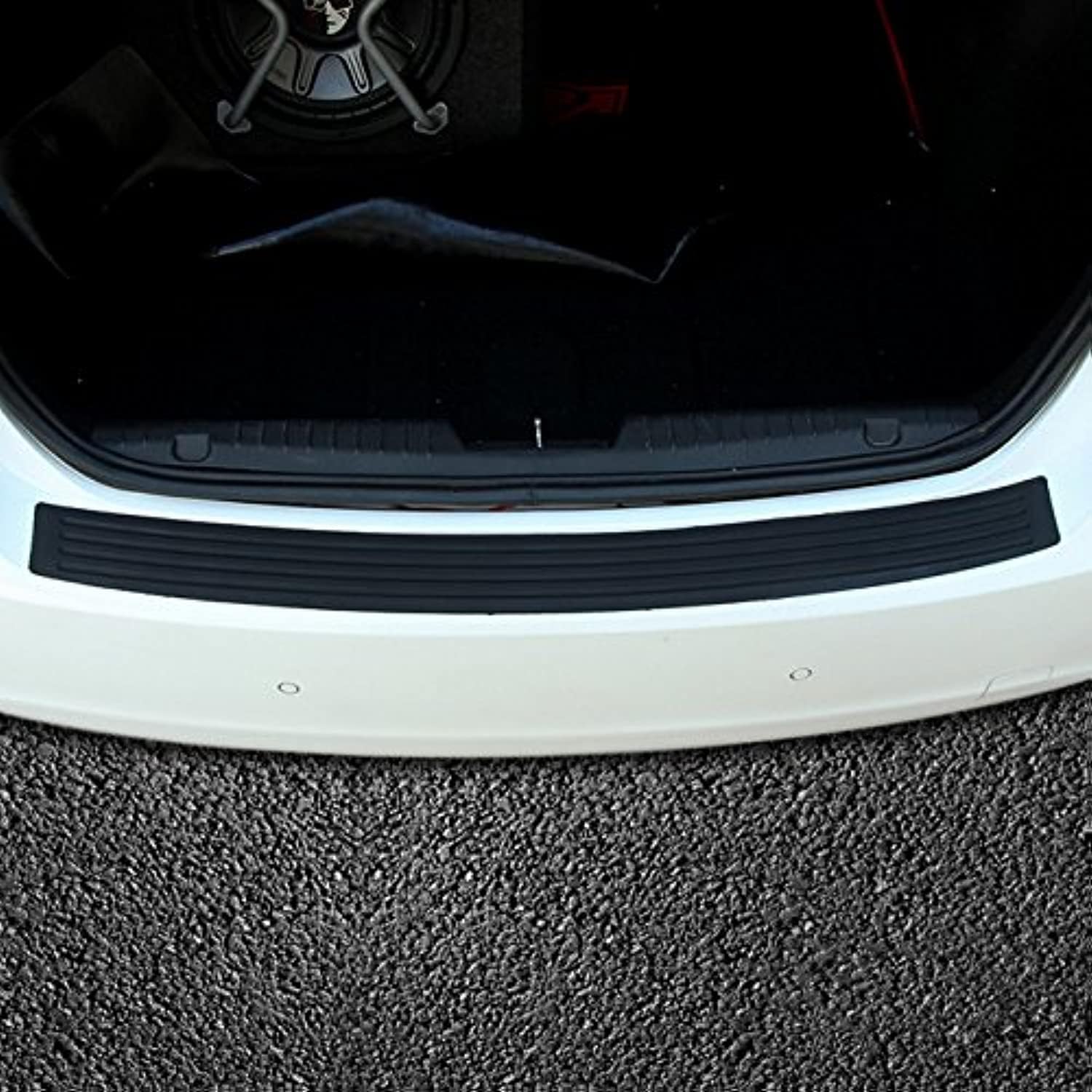 Car Rear Bumper Protector, Rear Bumper Guard Universal Flexible Rubber ...