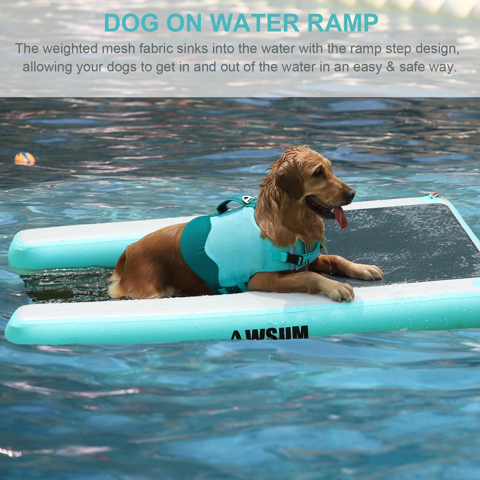 Snapklik.com : AWSUM Inflatable Dog Water Ramp Pool Float Floating ...