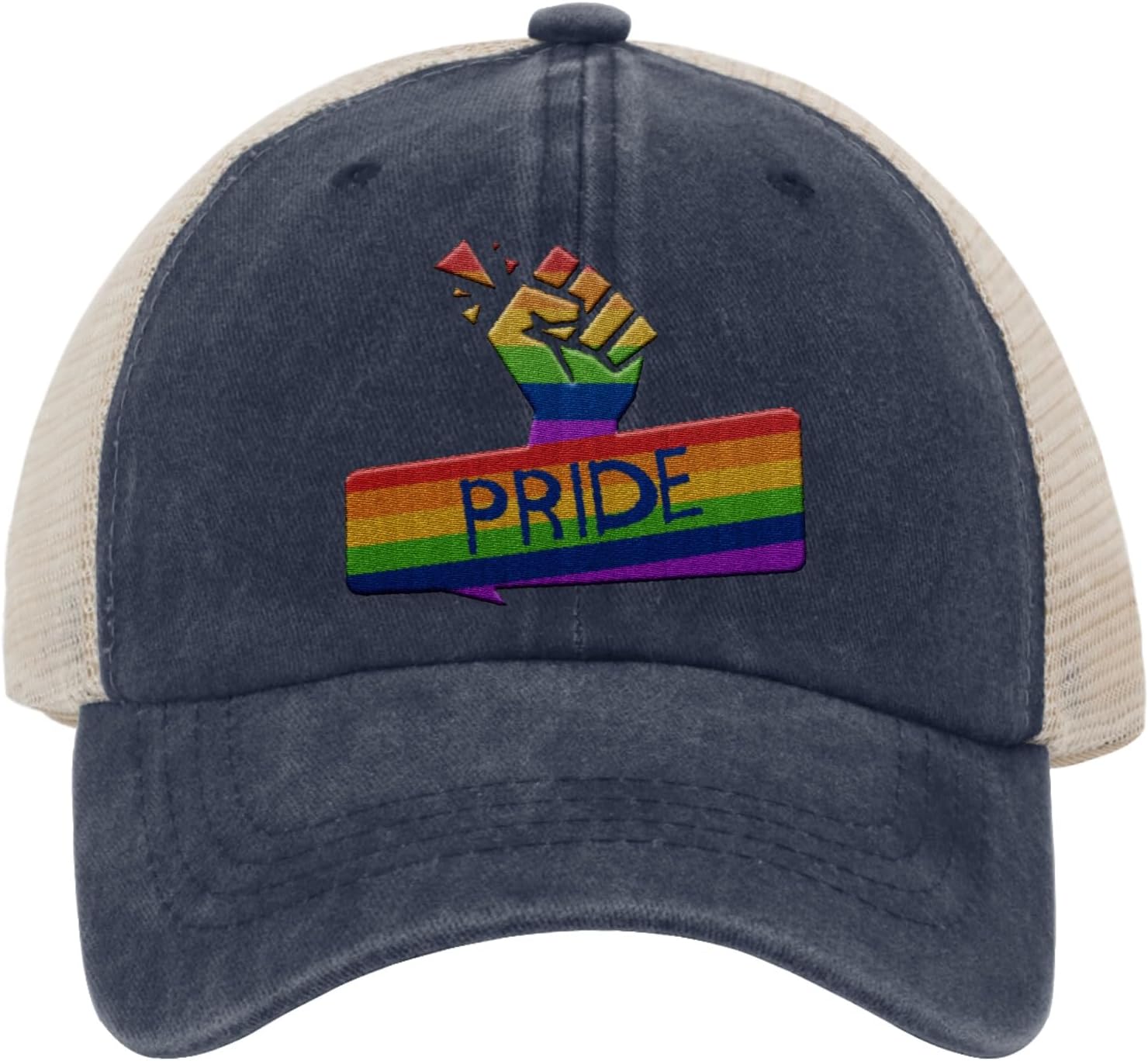UTOYA Kawaii hat LGBT hat Rainbow Fist with Pride Ball Cap Vintage ...