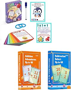 Amazon.com: Alened Multiplication Addition and Subtraction Flash Cards ...